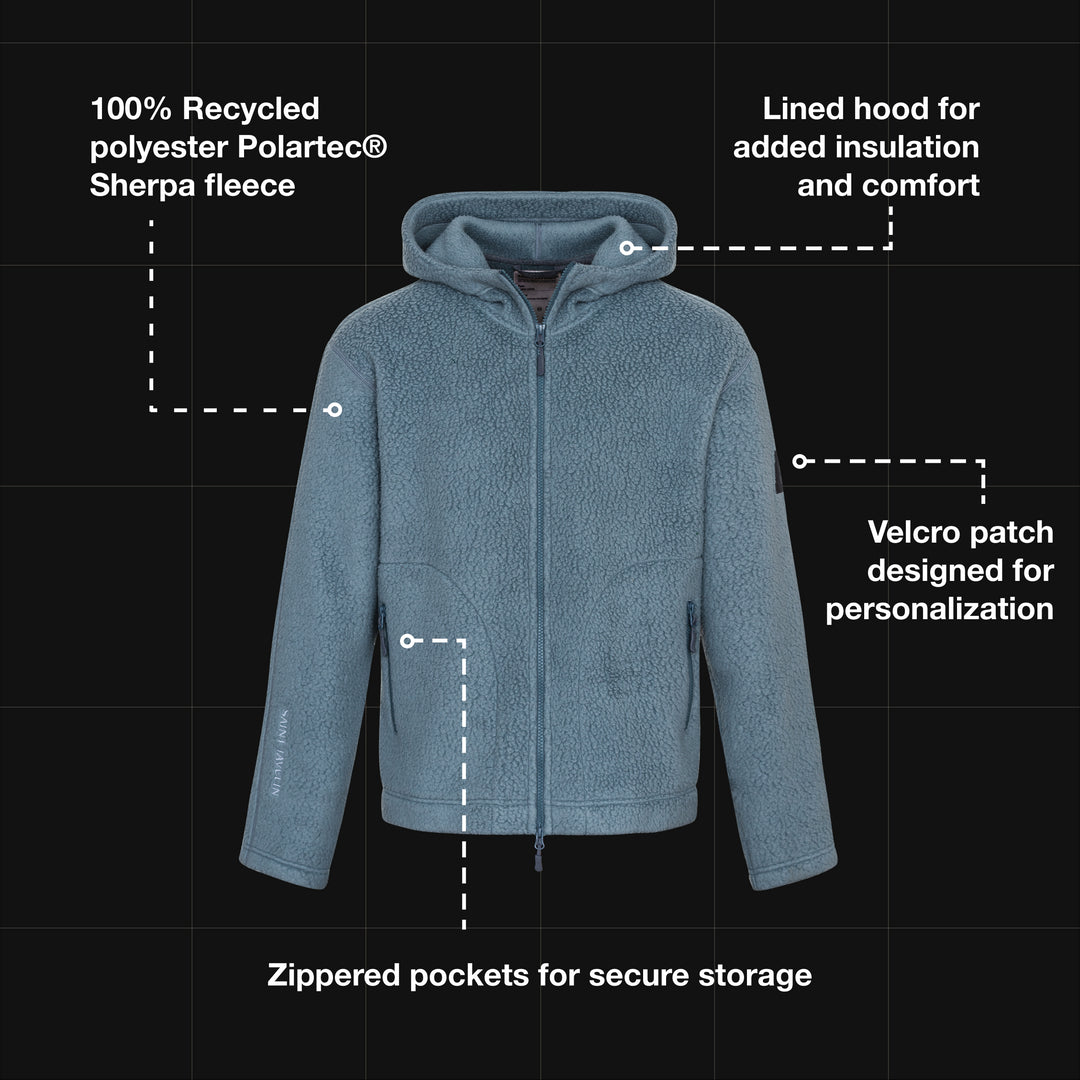 4.5.0 Polartec Sherpa Fleece Zip Hoodie – Saint Javelin 4.5.0 Polartec Sherpa Fleece Zip Hoodie – Saint Javelin