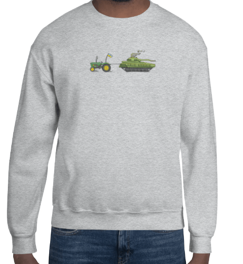 Tractor Pulling Tank - Grey Sweatshirt – Saint Javelin